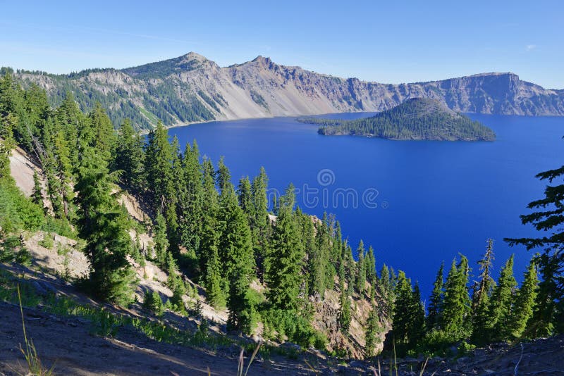 Parque Nacional Do Lago Crater, Oregon Imagem de Stock - Imagem de lago ...