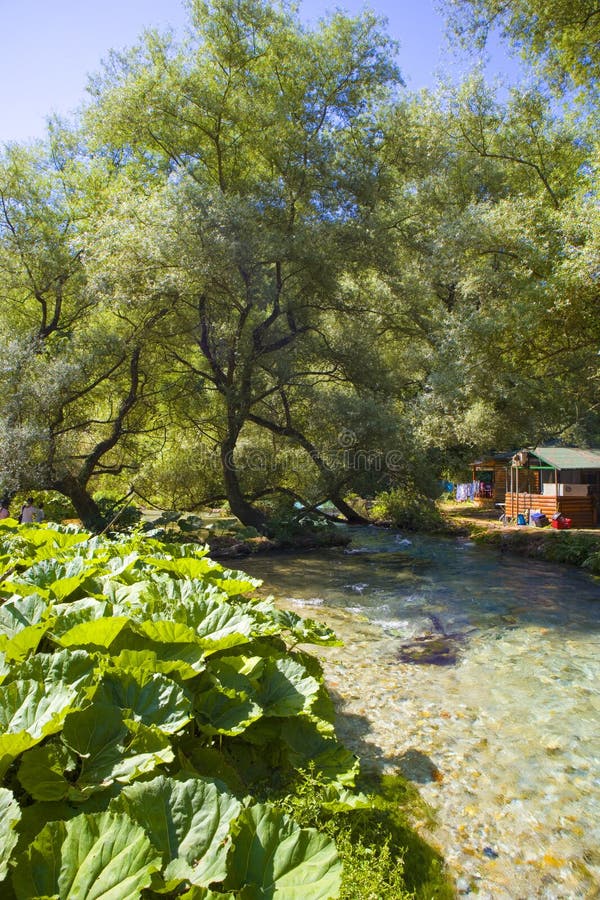 Parque Nacional El Ojo Azul De Albania Imagen de archivo - Imagen de ...