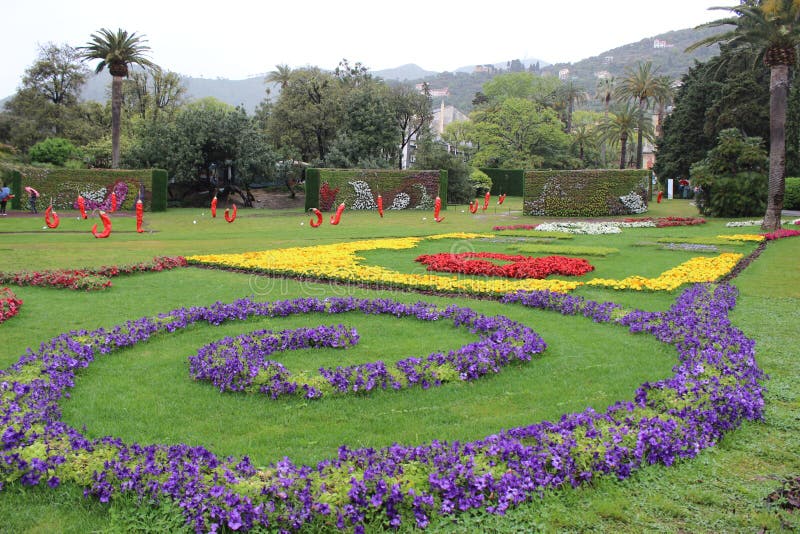 Parque Natural Da Flor De Genebra Nervi Foto de Stock Editorial ...