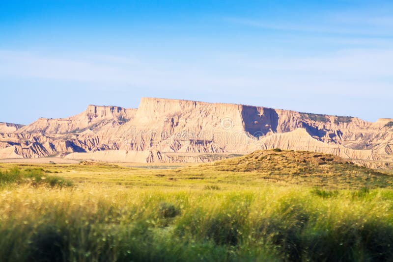 Parque Natural De Bardenas Reales, Navarra, Espanha Foto de Stock ...