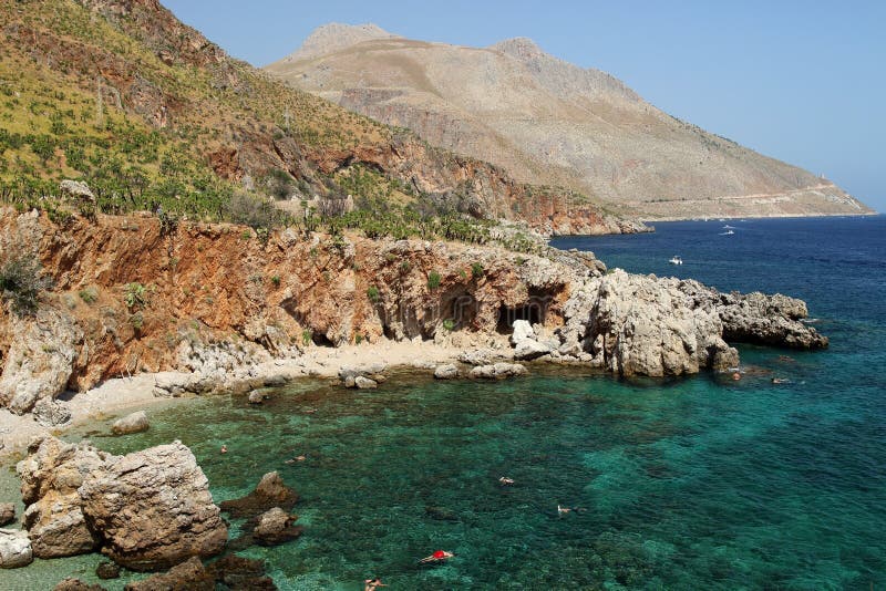 Parque Natural Riserva Dello Zingaro Sicily Italy Foto de archivo ...