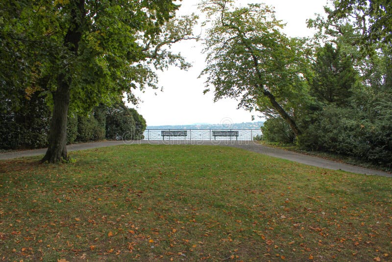 Parque William Rappard Terraplén Ginebra Imagen de archivo - Imagen de ...