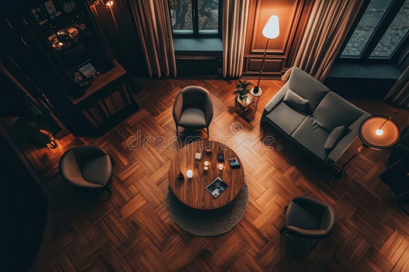Parquet Flooring from Above is Shown in a Contemporary Material. Stock ...