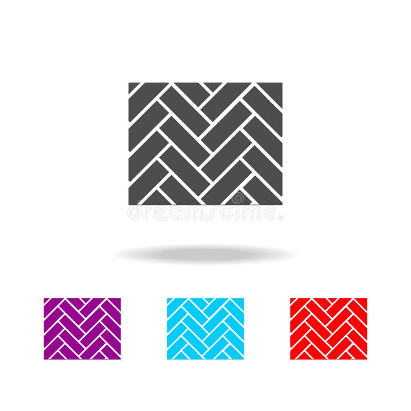 Parquet Icon. Elements of Construction Materials in Multi Colored Icons ...