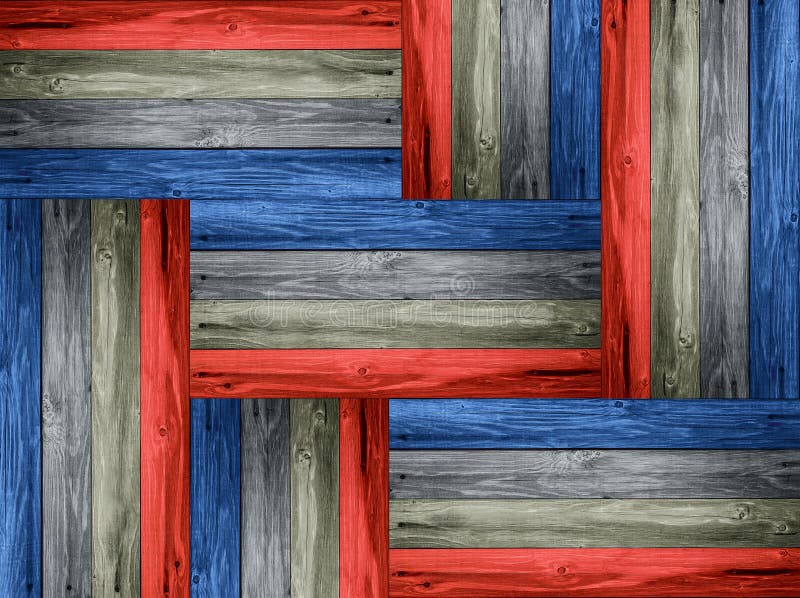 Parquet Pattern of Multi-colored Wooden Planks Stock Illustration ...