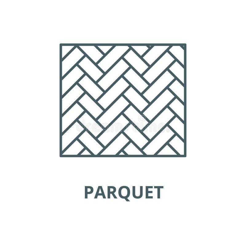 Parquet Floor Linear Icon Concept. Parquet Floor Line Vector Sign ...
