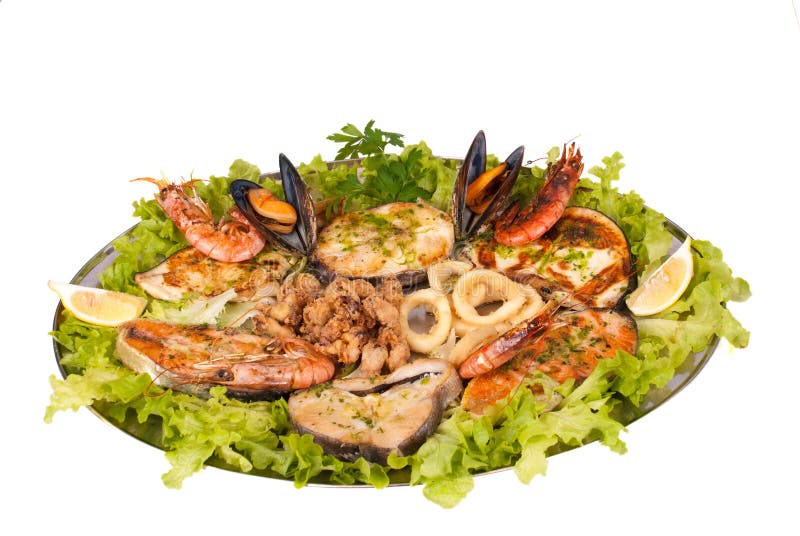 Parrillada De Pescado Y Marisco Stock Photo - Image of prepared ...