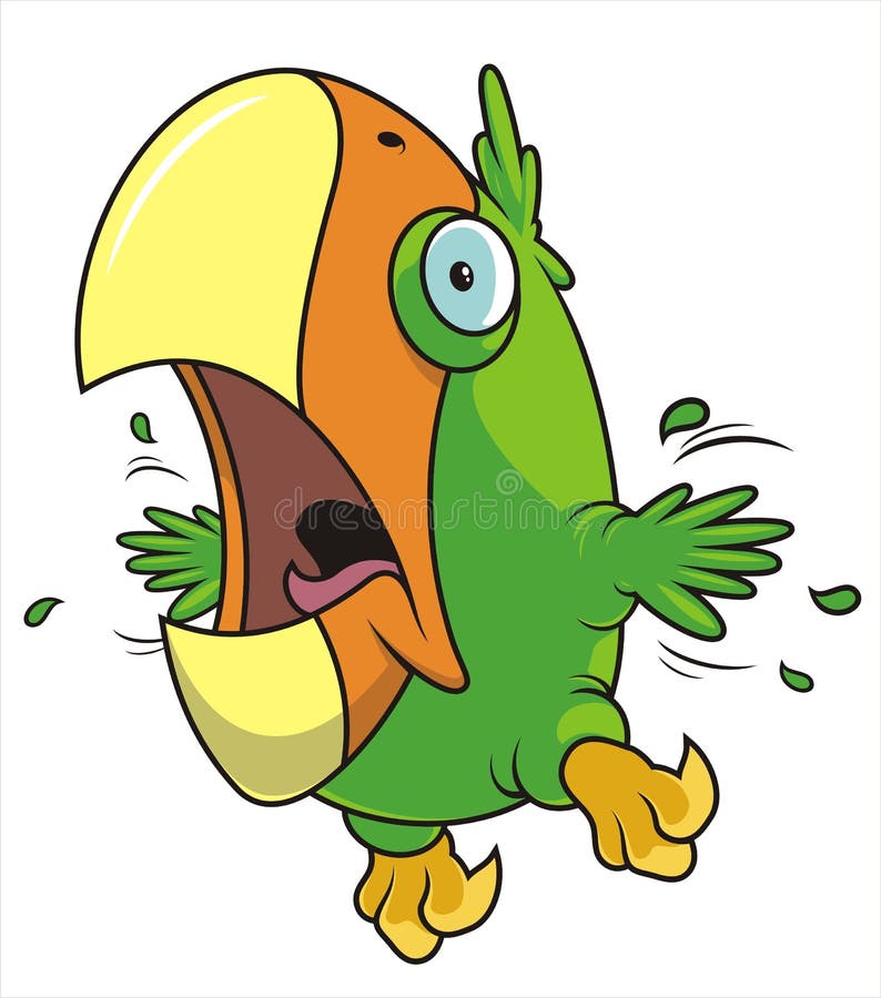 Angry Cartoon Parrot stock vector. Illustration of cartoon - 41818314