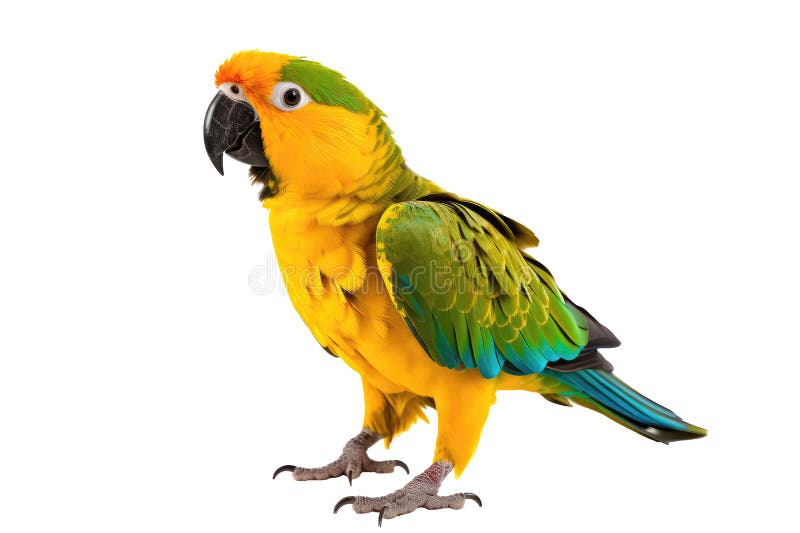 Parrot Bird on White Background Stock Illustration - Illustration of ...