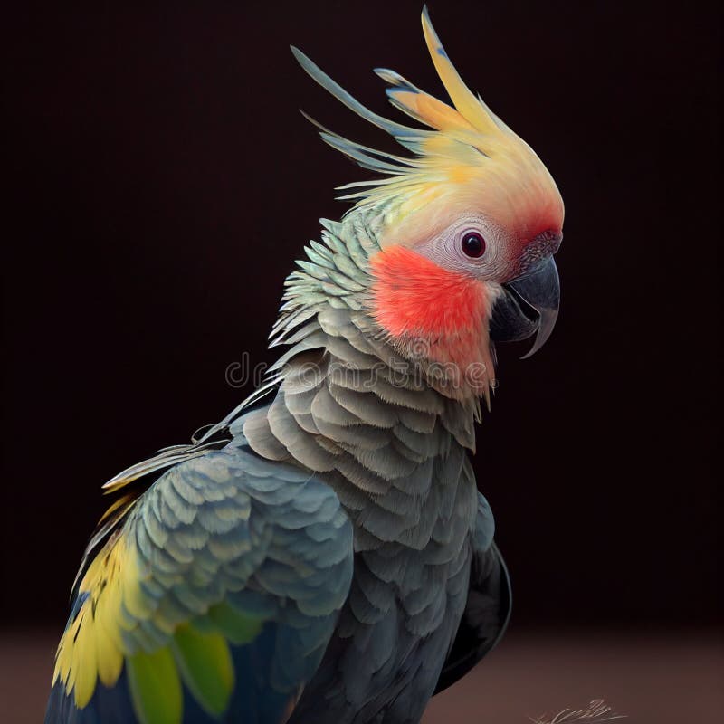Exuberant Feathers: a Colorful Parrot in All Its Vibrant Glory Stock ...