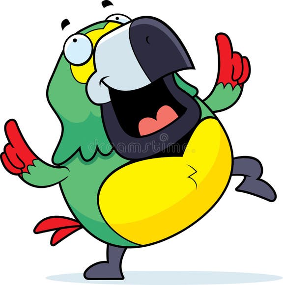 Parrot Dancing stock vector. Illustration of dancing - 15596149