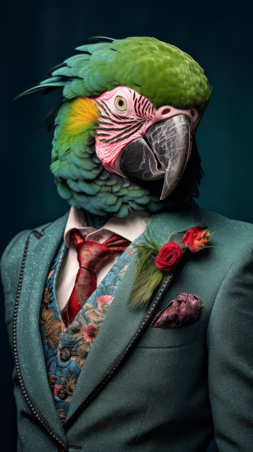 Anthropomorphic Parrot Stock Illustrations – 48 Anthropomorphic Parrot ...