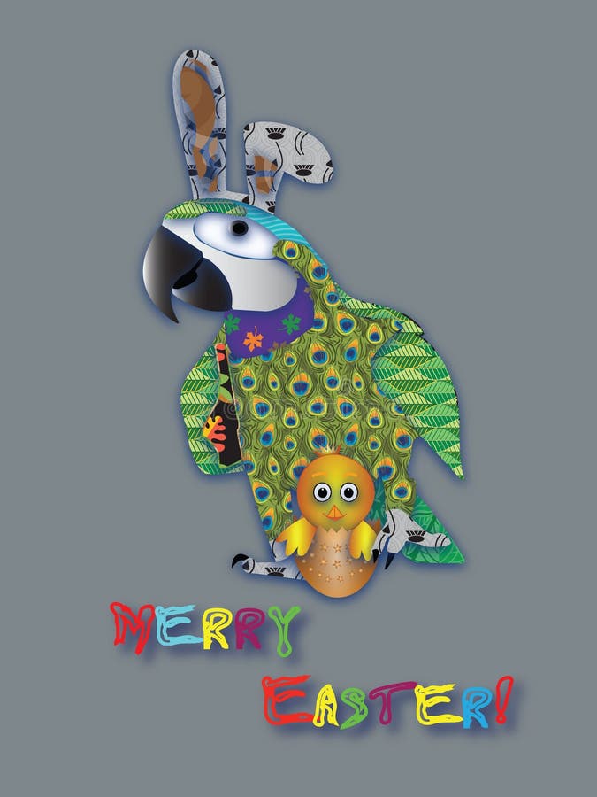 Parrot easter surprise stock vector. Illustration of surprise - 85241203