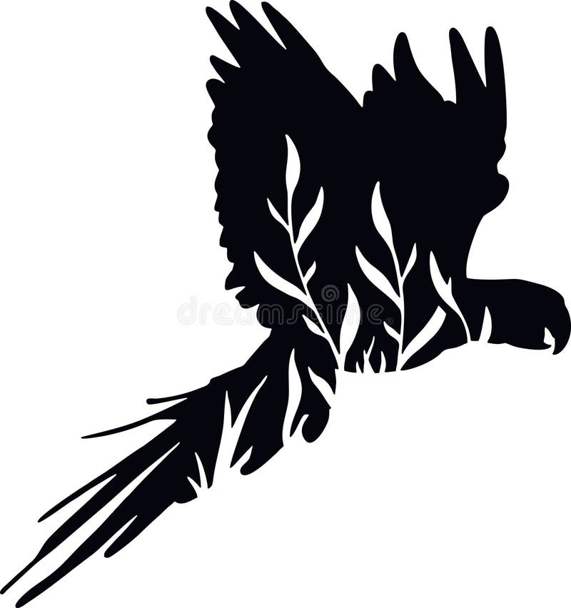 Parrot Vector Stencil Stock Illustrations – 173 Parrot Vector Stencil ...