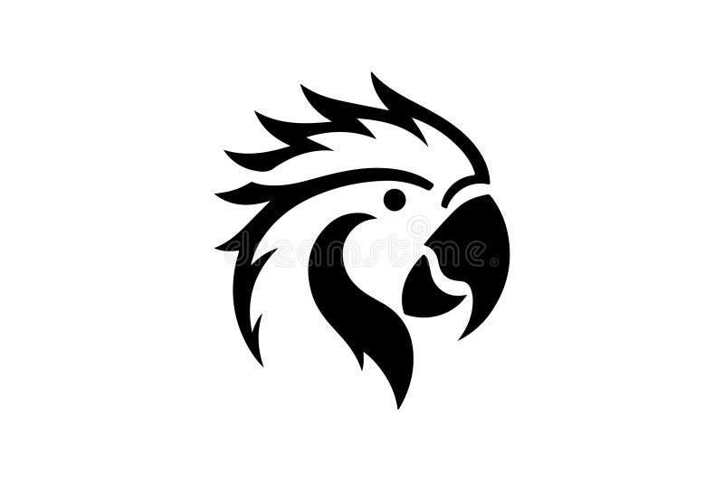 Parrot Head Vector Silhouette Illustration Stock Vector - Illustration ...
