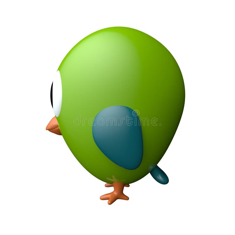 Parrot. Side View. 3d Rendering Stock Illustration - Illustration of ...