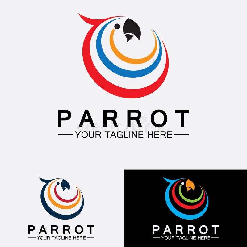 Parrot Logo Design Vector Template Stock Vector - Illustration of ...
