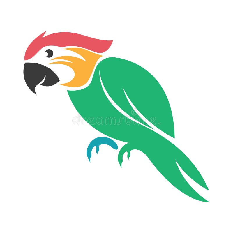 Parrot logo icon design stock illustration. Illustration of flying ...