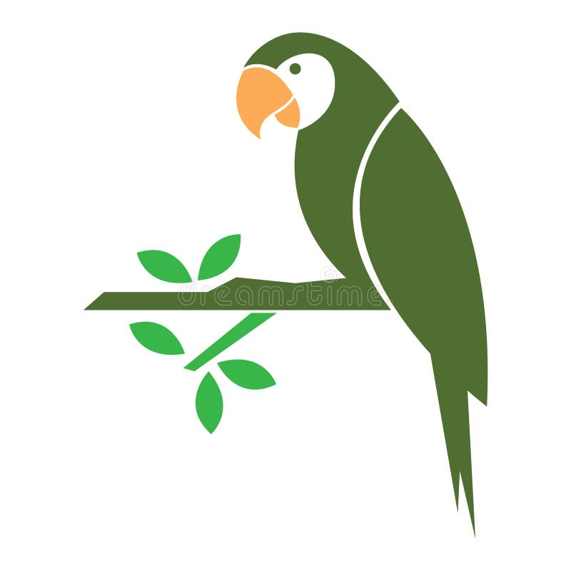 Parrot logo icon design stock illustration. Illustration of tropical ...