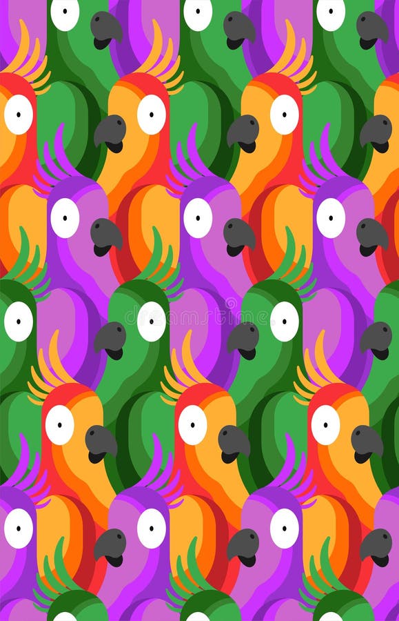 Parrot Pattern Seamless. Popinjay Background Stock Vector ...