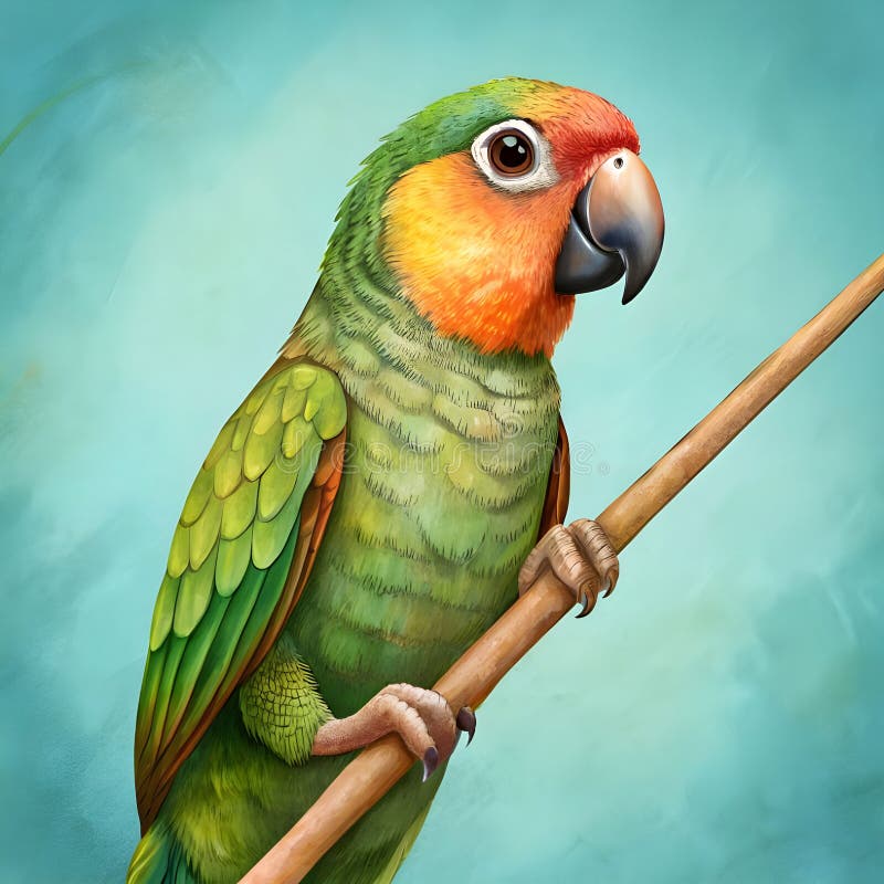 Parrot pick stock illustration. Illustration of avian - 345383125