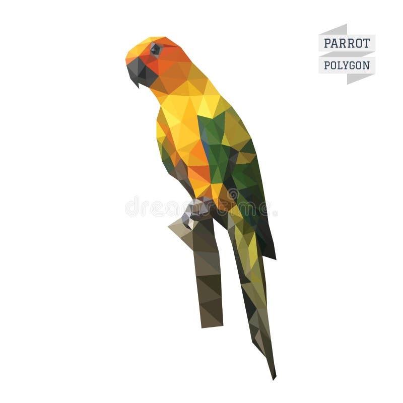 Parrot polygon vector stock vector. Illustration of tropical - 83851033