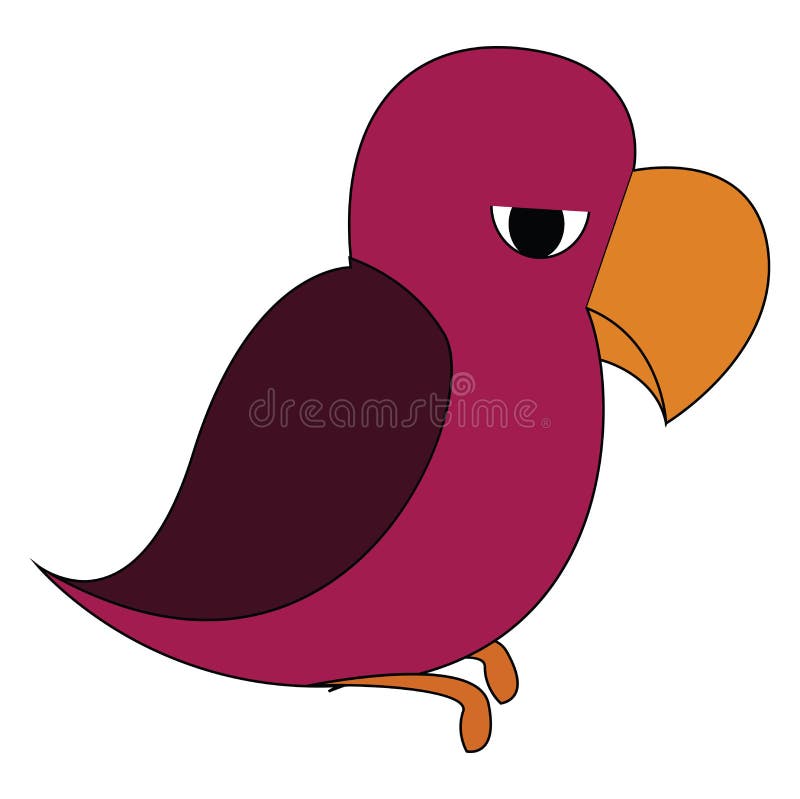 Sad Parrot. stock vector. Illustration of cheerful, cartoon - 24797316