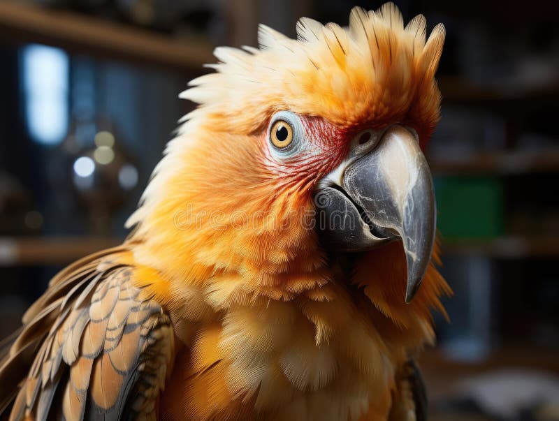Parrot Scientist Studies Microscopic World Stock Illustration ...
