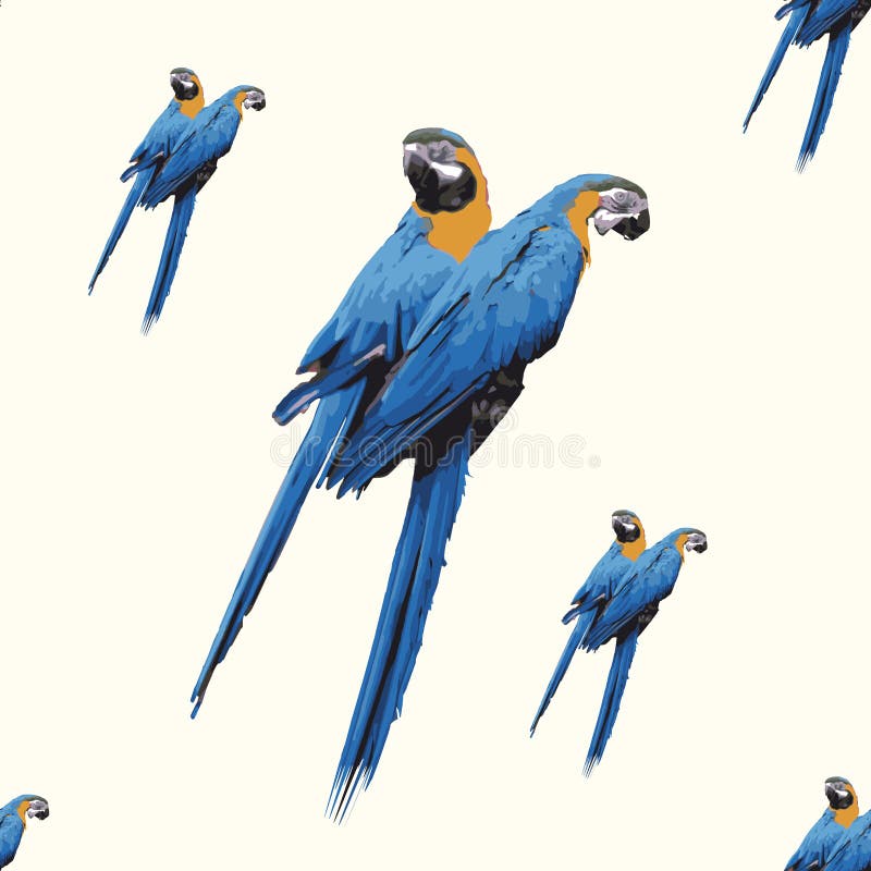 Parrot Seamless Repeating Vector Pattern Stock Vector - Illustration of ...