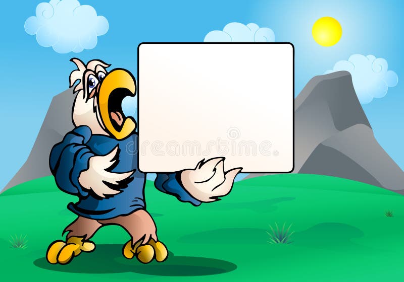 Parrot sign board stock illustration. Illustration of orange - 19185112