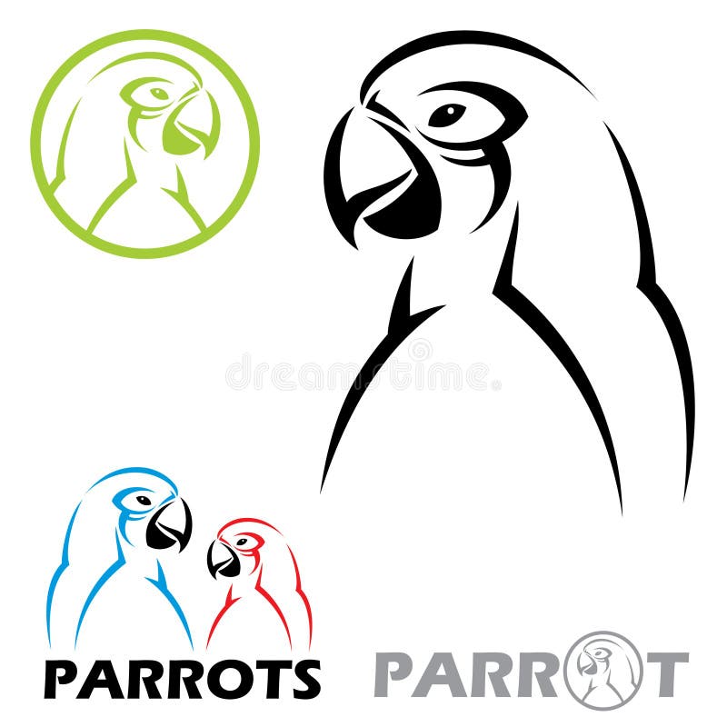 Parrot signs stock vector. Illustration of couple, bird - 28390012