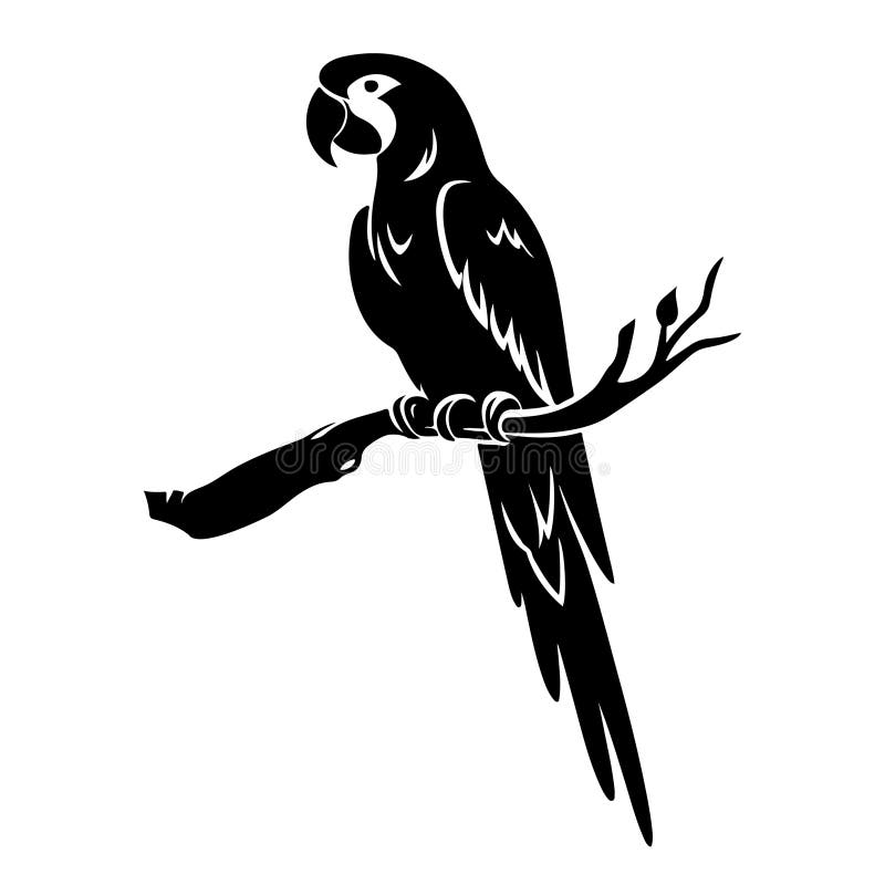 Parrot Silhouette Cartoon Stock Illustrations – 4,821 Parrot Silhouette ...