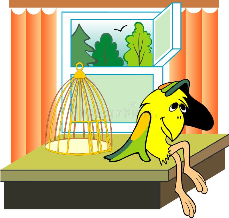 A Parrot Thinking: To Be or Not To Be. Stock Vector - Illustration of ...