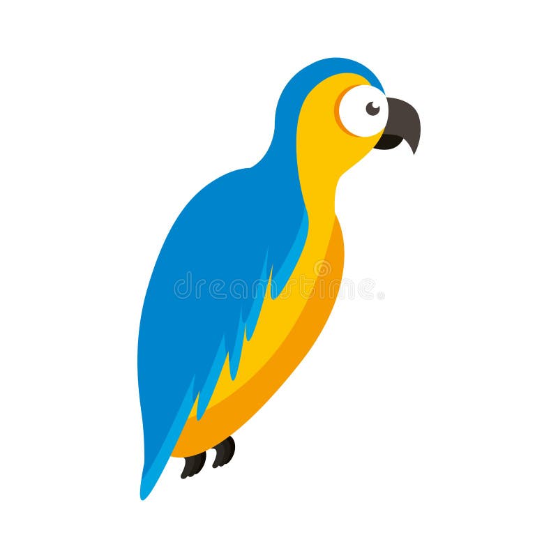 Parrot tropical bird icon stock illustration. Illustration of symbol ...
