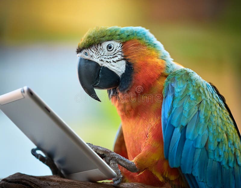 Parrot Using Laptop Computer Stock Photos - Free & Royalty-Free Stock ...