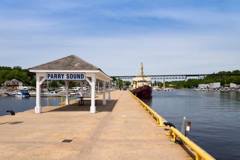Parry Sound Town Dock stock photo. Image of dock, city - 42200382