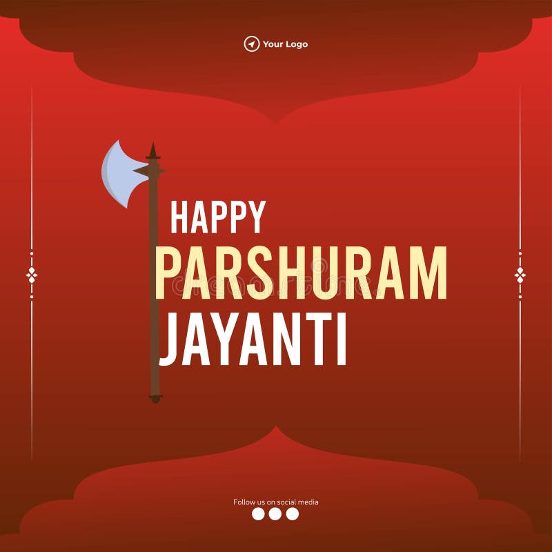 Banner Design of Happy Parshuram Jayanti Stock Vector - Illustration of ...