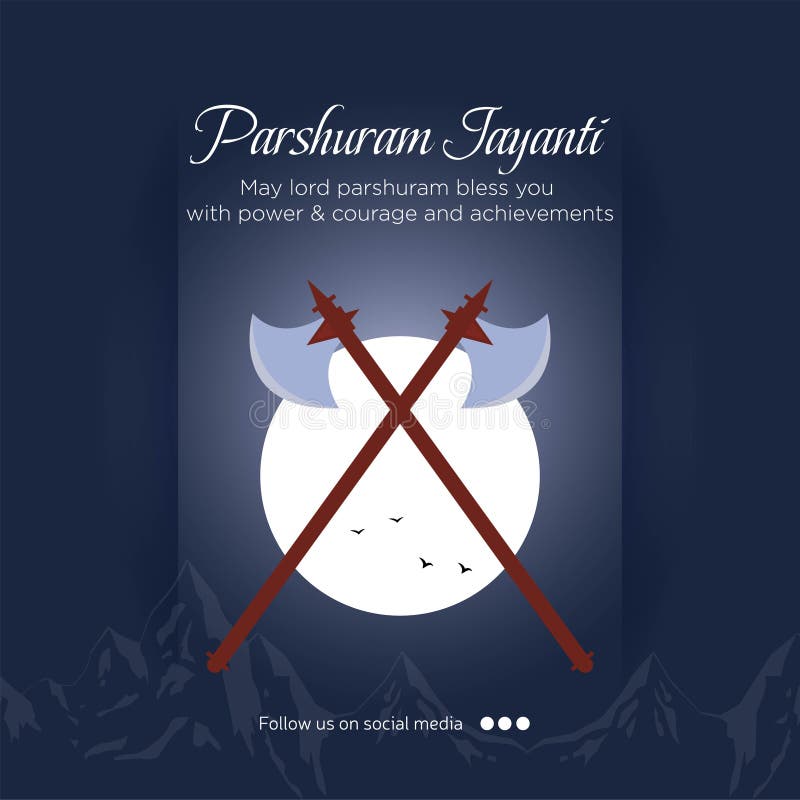 Banner Design of Happy Parshuram Jayanti Stock Vector - Illustration of ...