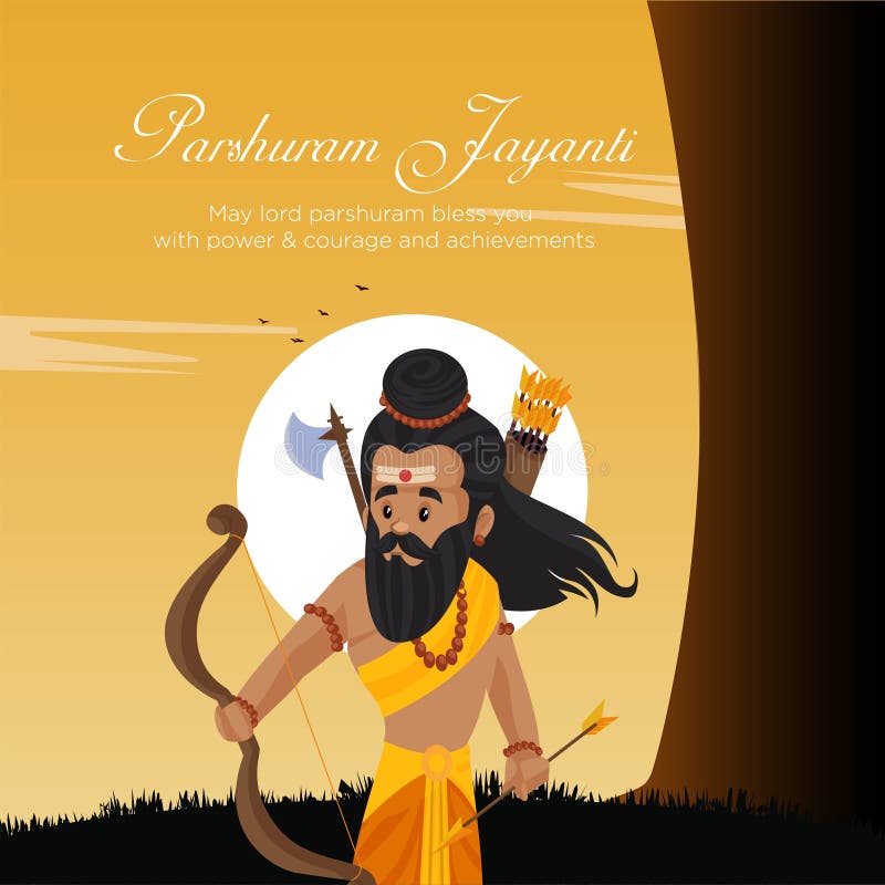 Banner Design of Happy Parshuram Jayanti Stock Vector - Illustration of ...