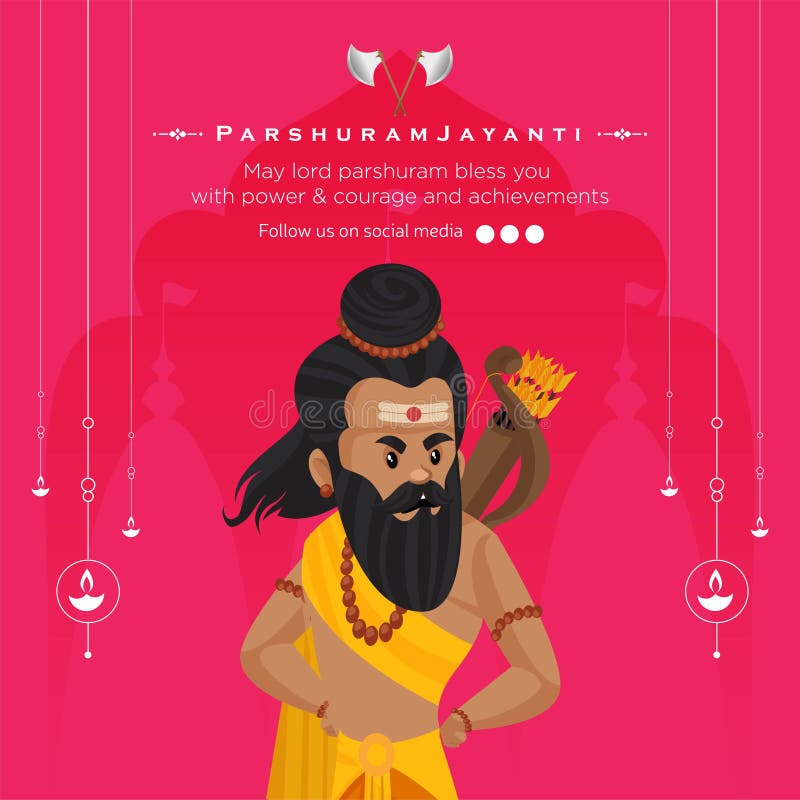 Banner Design of Happy Parshuram Jayanti Stock Vector - Illustration of ...