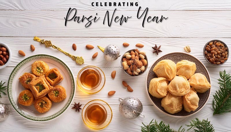 Parsi New Year Poster Design Stock Illustration - Illustration of wheat ...