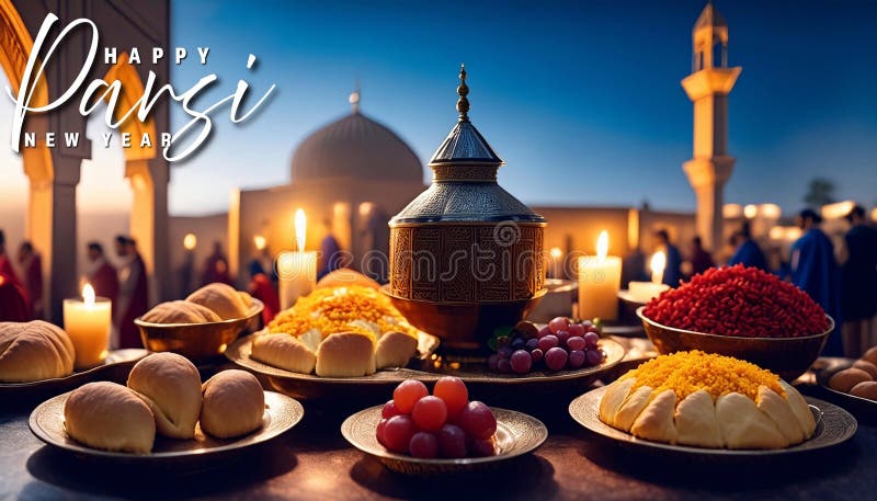 Parsi New Year Poster Design Stock Illustration - Illustration of herb ...