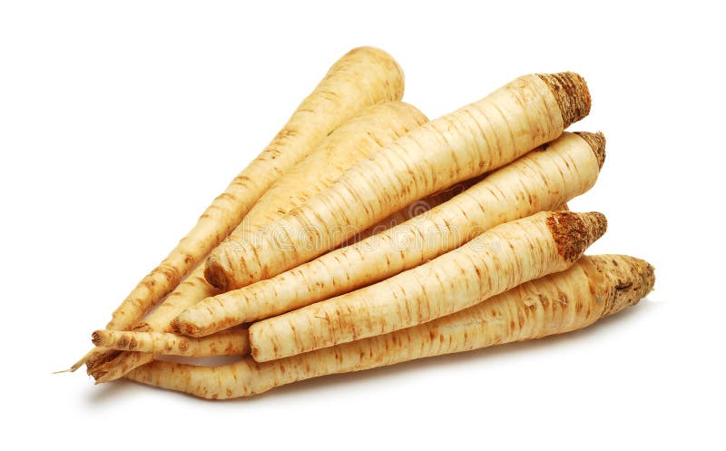 Parsley Roots and Carrots Fresh Vegetables Isolated, White Background ...