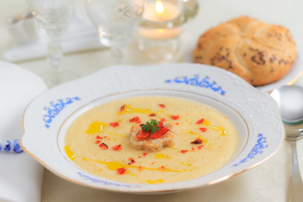 Parsnip cream soup stock photo. Image of plate, curry - 28785216