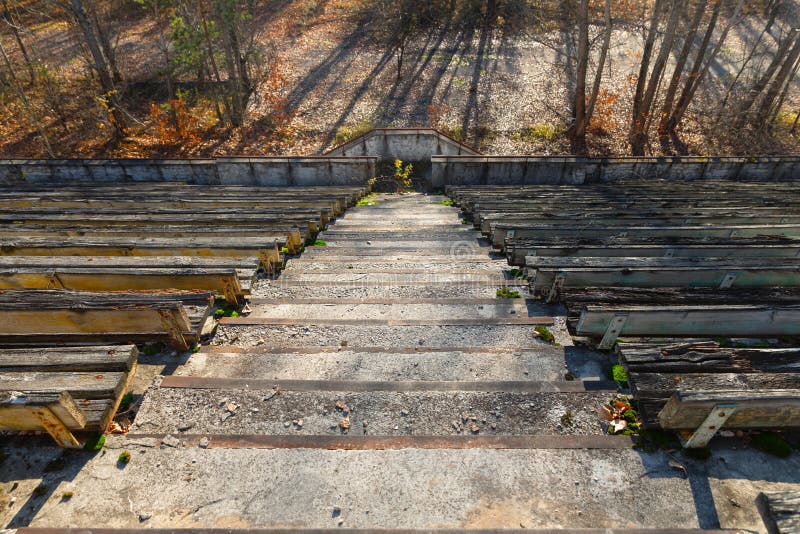 Part of the Abandoned Stadium in Ghost Town Stock Image - Image of ...