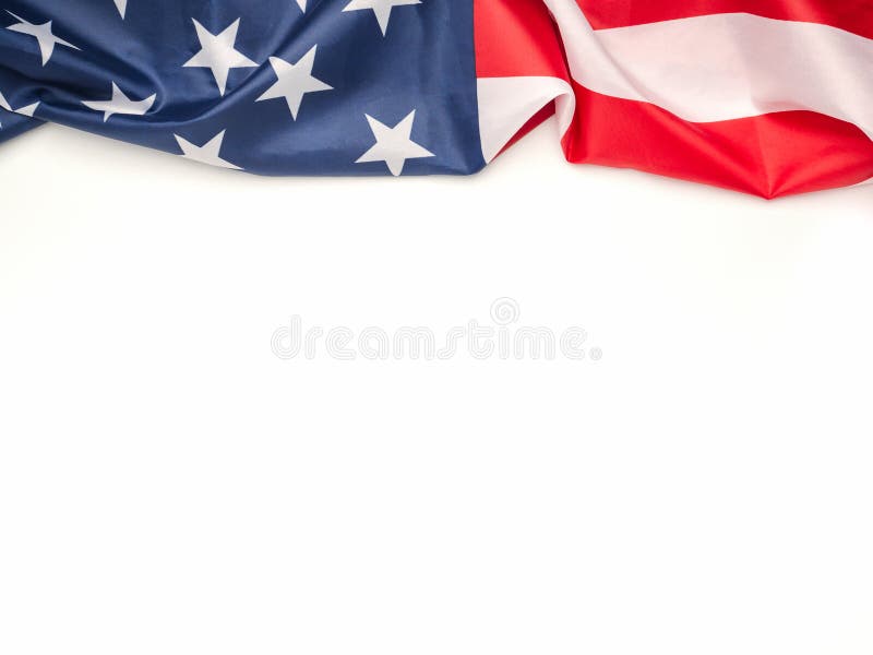 Part of the American Flag Isolated on a White Background. Stock Photo ...