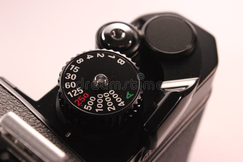 Shutter Speed Dial on Analog Camera Stock Image - Image of button ...