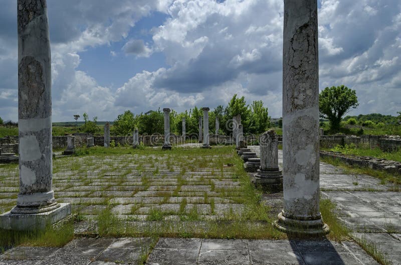 Part of Ancient Roman Town Peristyle Complex Abritus Stock Image ...