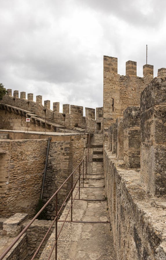 Capdepera castle stock image. Image of spain, walls - 241016301