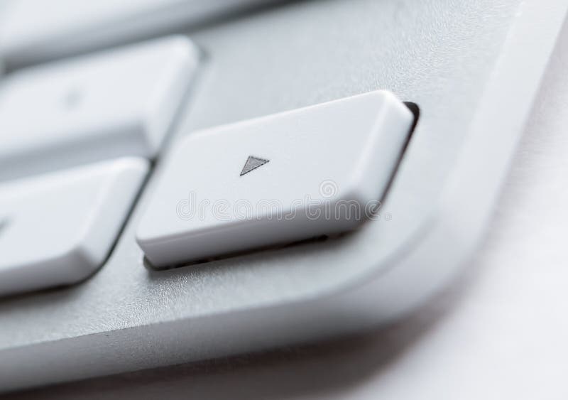 Part Angle with Arrow Key of Light Keyboard Stock Photo - Image of shot ...